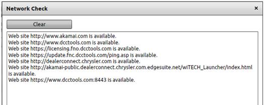 New “Network Check” feature in wiTECH Diagnostic Application - wiTECH 2.0 Knowledge Base